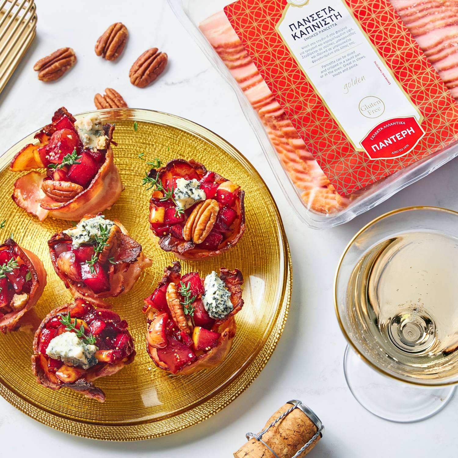 Smoked Pancetta with Caramelized Fruits & Blue Cheese - Εκλεκτά ...